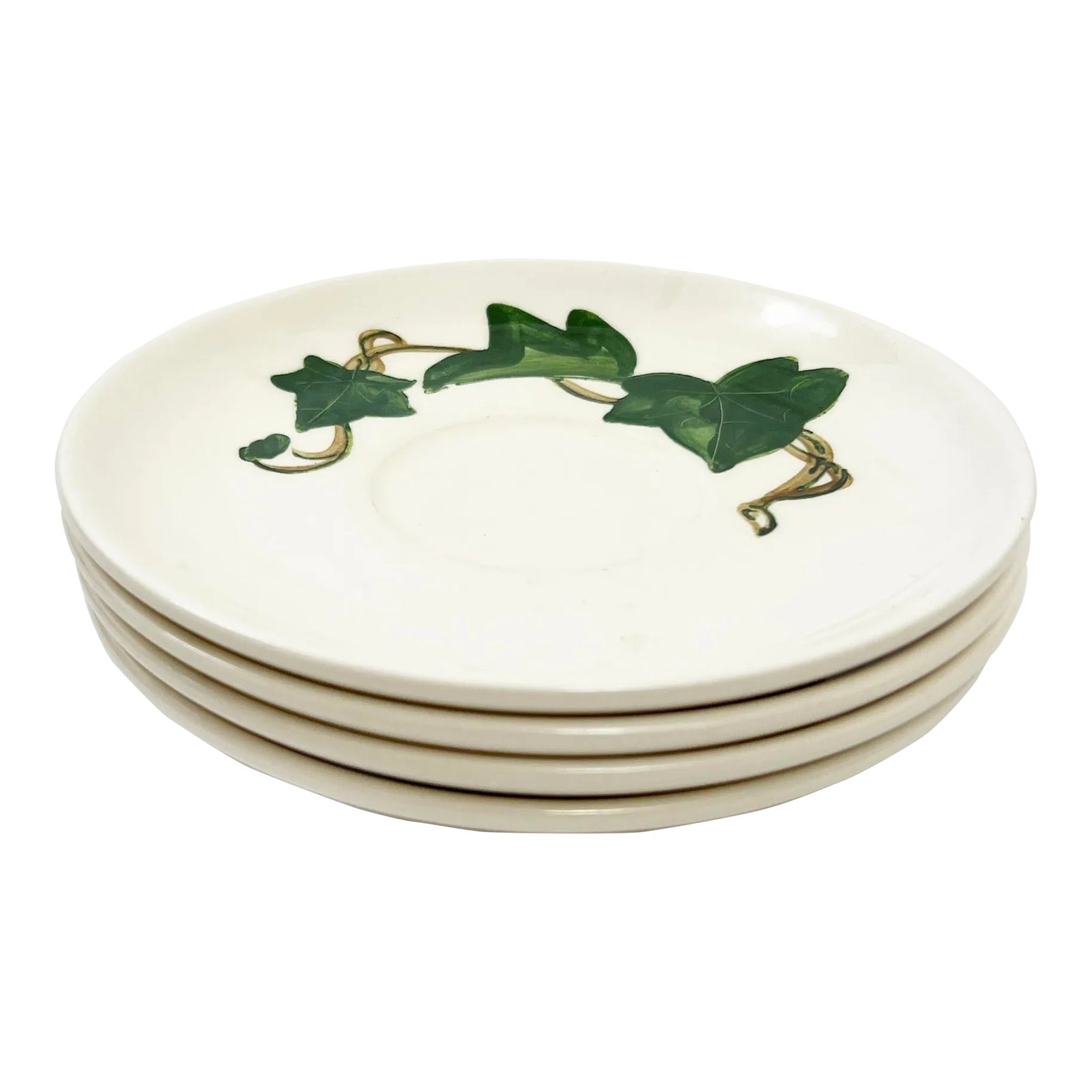 1950's Poppytrail California Ivy Hand Painted Ceramic Plates - 4 Pieces ...