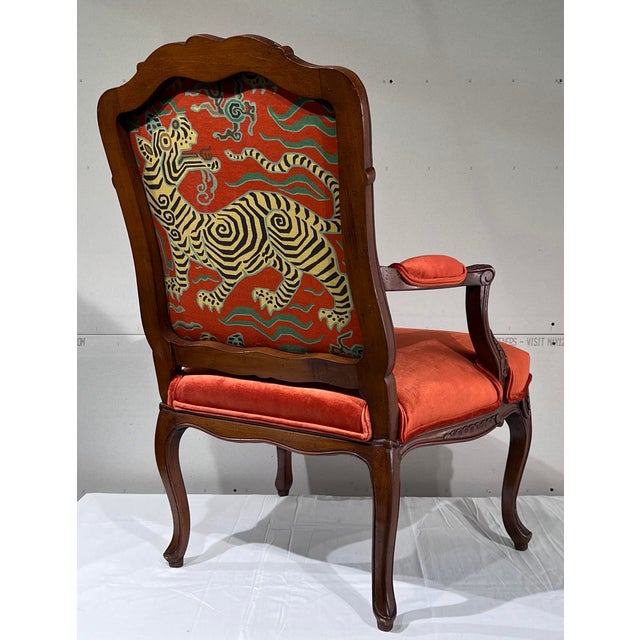 Louis XV Style Bérgere Chairs Rococo Carved Frames With Clarence House ...