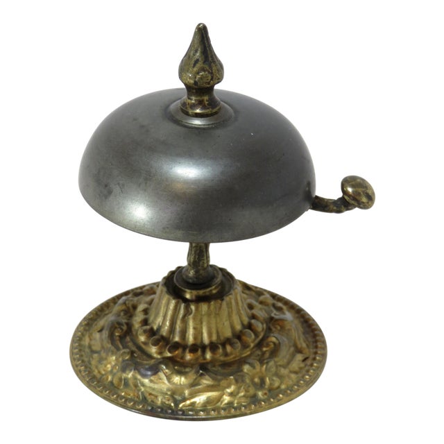 Antique Brass Front Desk Bell Circa Mid 19th C. | Chairish
