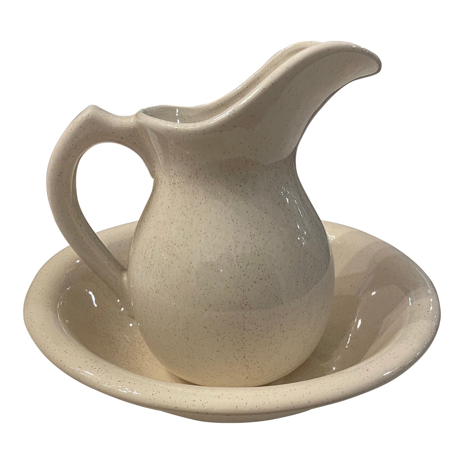 1940s McCoy Pottery Wash Bowl and Pitcher Set | Chairish