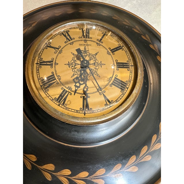 Tole Georgian Wall Clock | Chairish