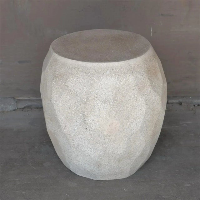 Cast Resin 'Facet' Table, Aged Stone Finish by Zachary A. Design | Chairish