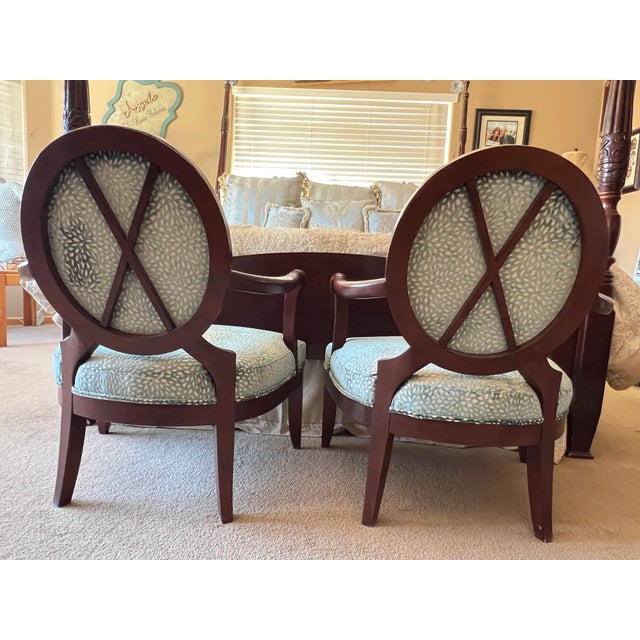 Barbara Barry for Baker Furniture Oval X-Back Arm Slipper Chairs - Set ...