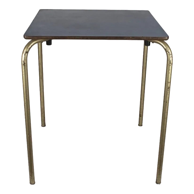 Square Bar Table in Blue Formica and with Metal Structure, Italy 1960 ...