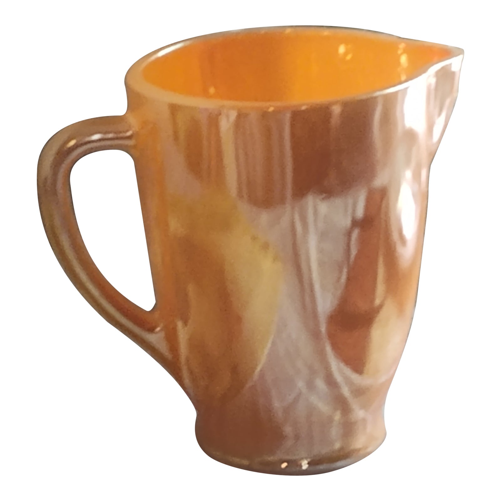 Vintage Peach Lusterware Fire King Terma Crisa Pitcher Without Lid ...