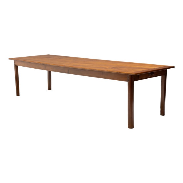 Large Cherrywood Farm Table, 1900 | Chairish