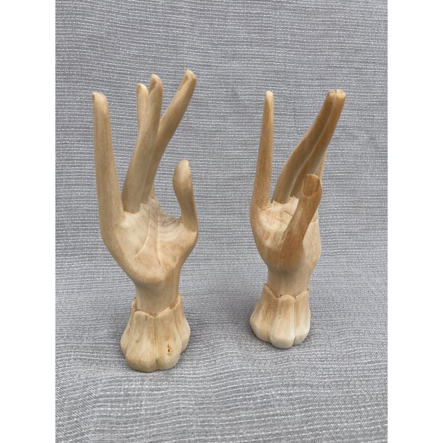 Vintage Wooden Hand Forms a Pair | Chairish