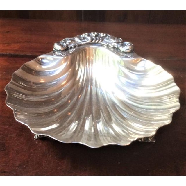 Antique Solid Silver Clam Shell Small Plate, Italy | Chairish