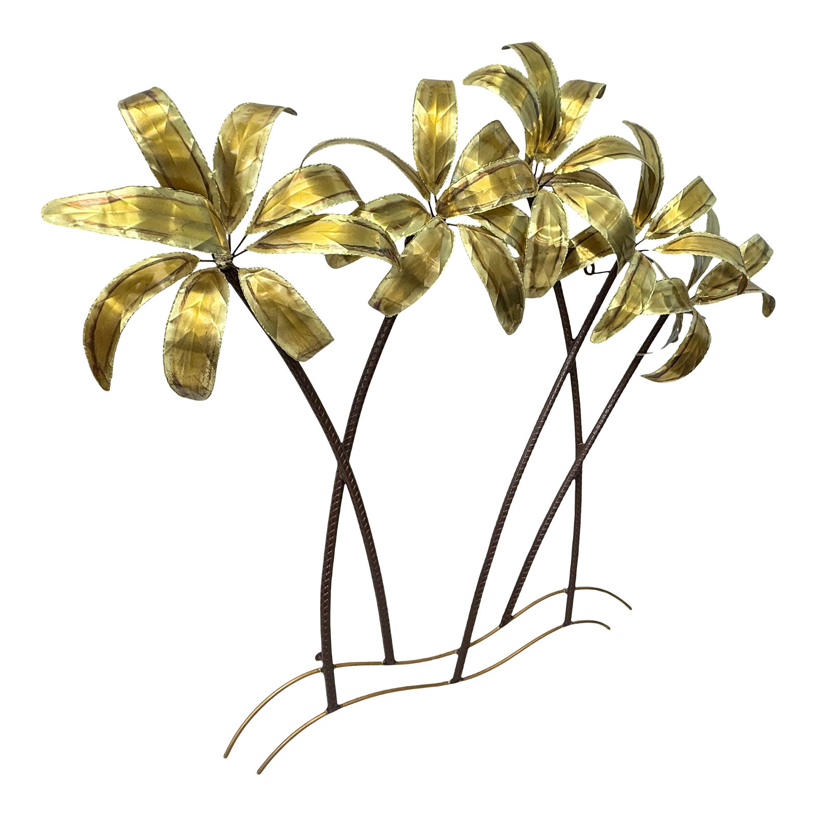 Mid 20/Th Century Palm Tree Metal Wall SRT by Casa Devall | Chairish