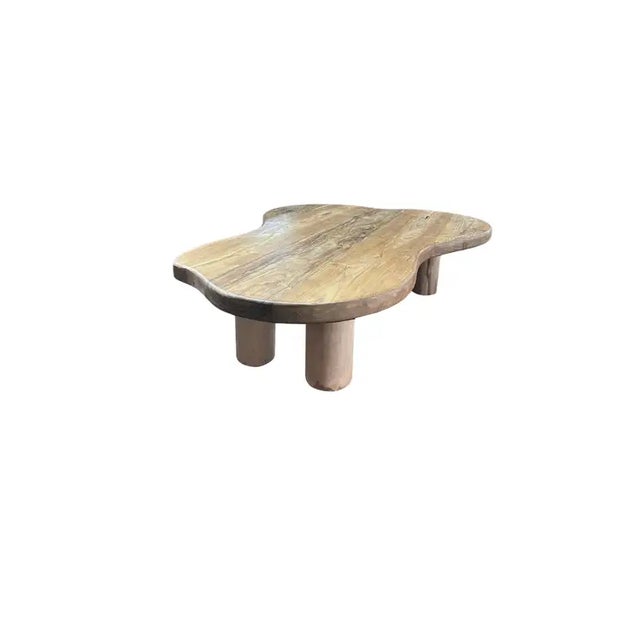 Sculptural Teak Wood Table, Modern Organic, Stunning Wood Textures ...