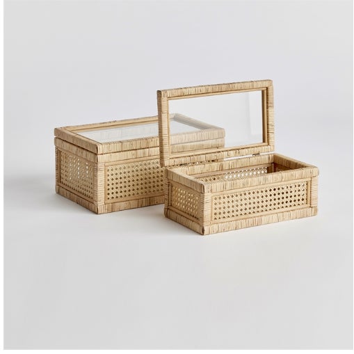 Woven Rattan Boxes | Chairish