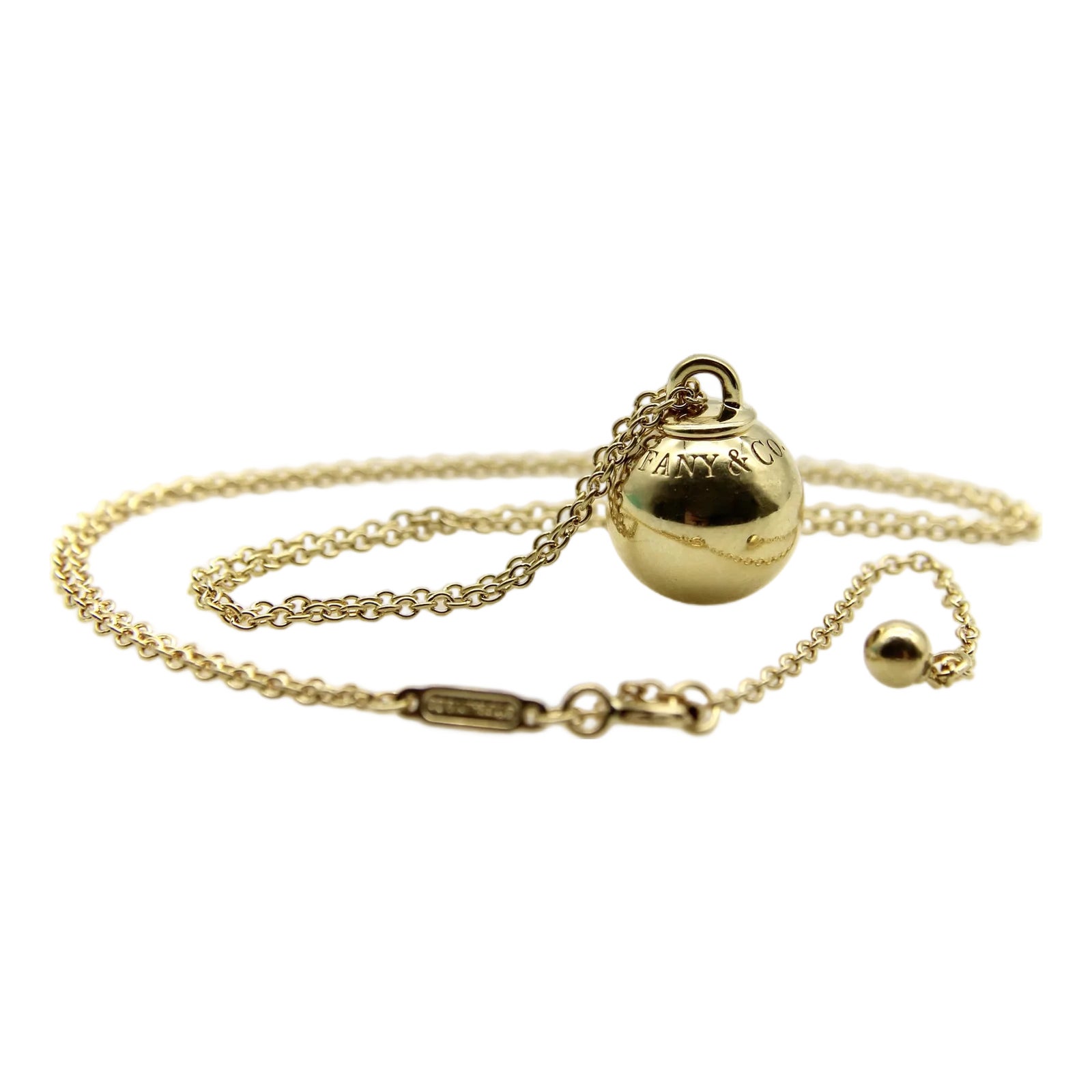 Tiffany & Co. 18k Gold Ball HardWear Pendant Necklace | Chairish