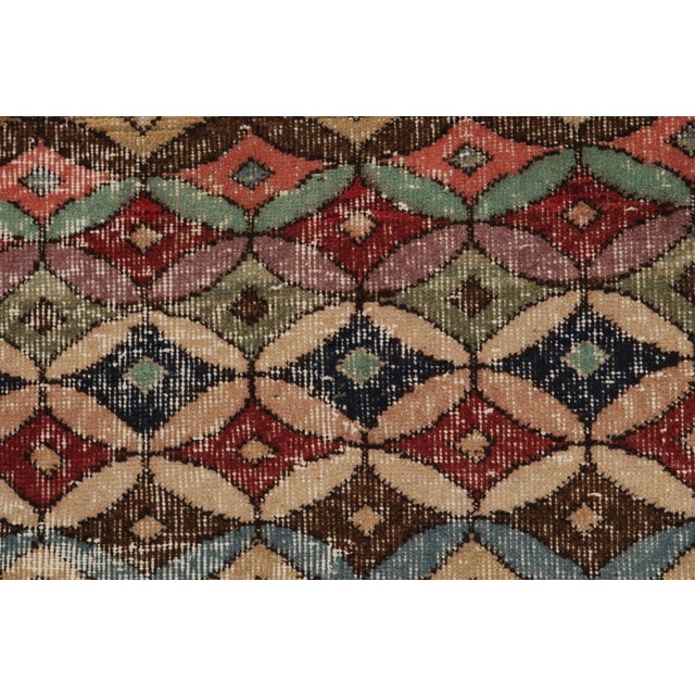 Vintage Zeki Muren Square Rug in Polychromatic Geometric Pattern by Rug ...