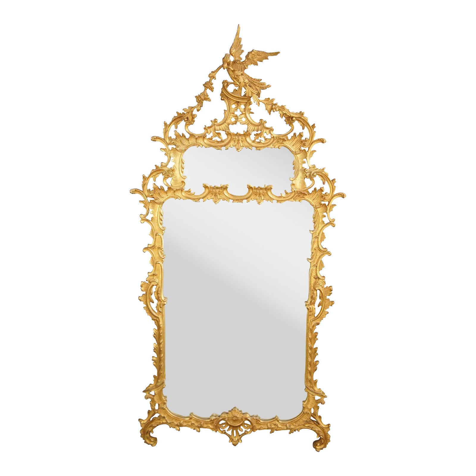 Vintage English Grand Phoenix Chippendale Style Mirror Gold Baroque ...