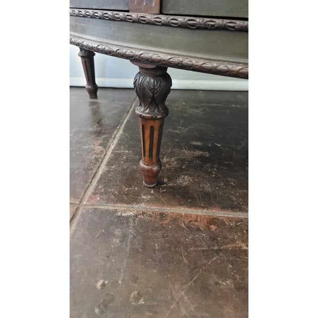 Antique French Demilune Commode Cabinet Louis XVI Style Handpainted ...