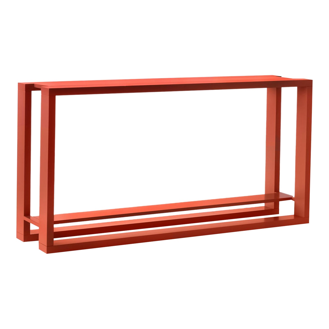 Console of Solid Maple Painted Ben Moore's Razzle Dazzle | Chairish
