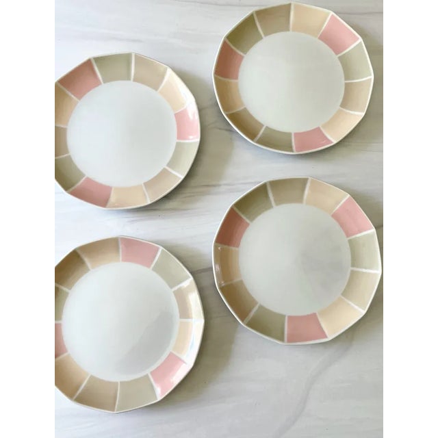 1980s Vintage Pastel Color Snack or Dessert Plates - Set of 4 | Chairish