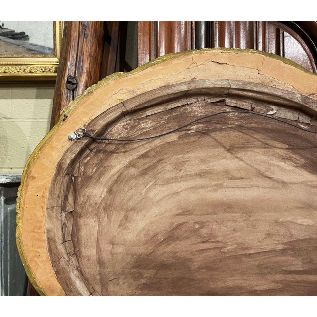 Late 19th Century French Pastel Portrait of Young Girl in Oval Gilt Frame | Chairish