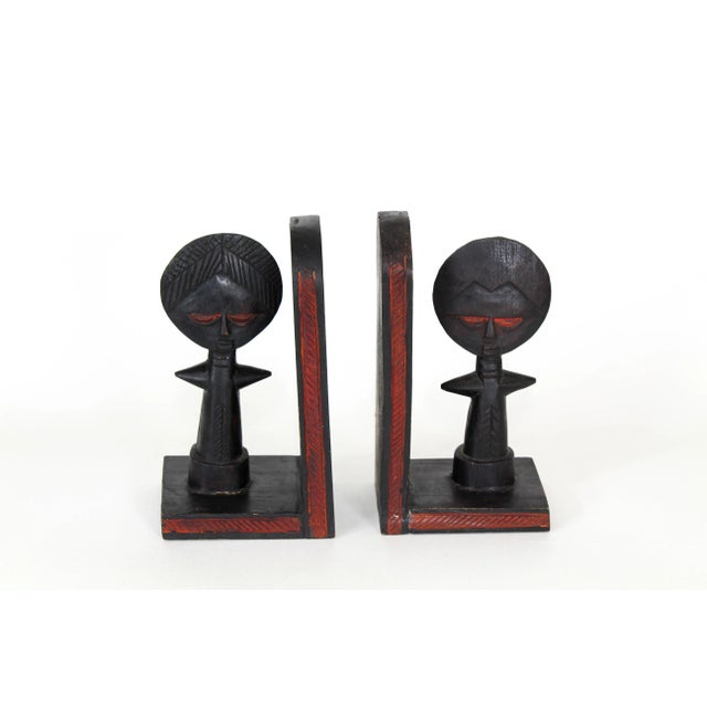 Hand Carved African Bookends - a Pair | Chairish