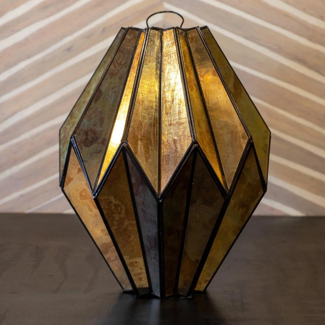 21st Century Mexican Gilded Glass Lantern (Large) | Chairish