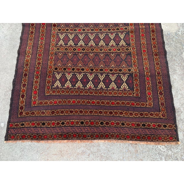1990s Unique Flatweave Tribal Handwoven Kilim Rug | Chairish