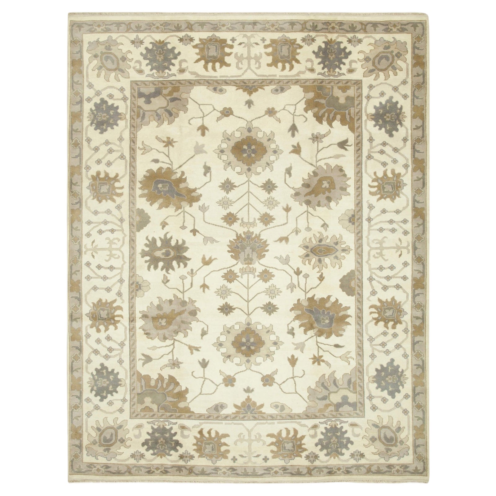 Beige Oushak Rug, 2000s | Chairish