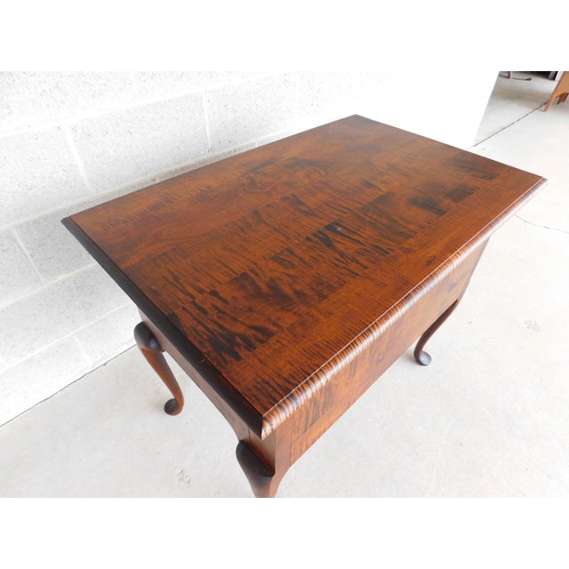 Bartley Collection Connecticut Style Tiger Maple Low Boy Table | Chairish