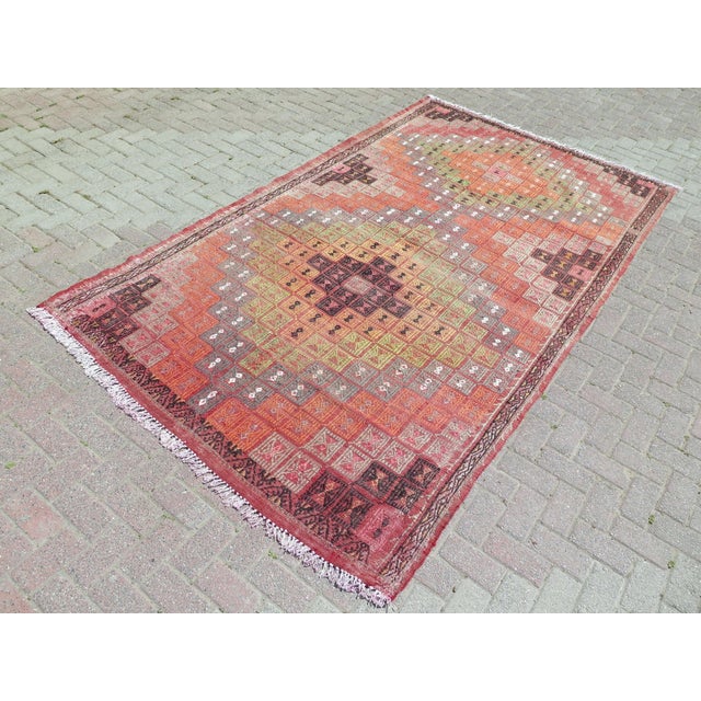 60s Classical Turkish Handmade Jejim Kilim Area Rugs | Chairish