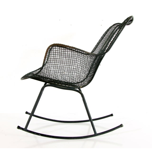 Mid Century Modern Sculptura Wrought Iron Rocker Rocking Chair by ...