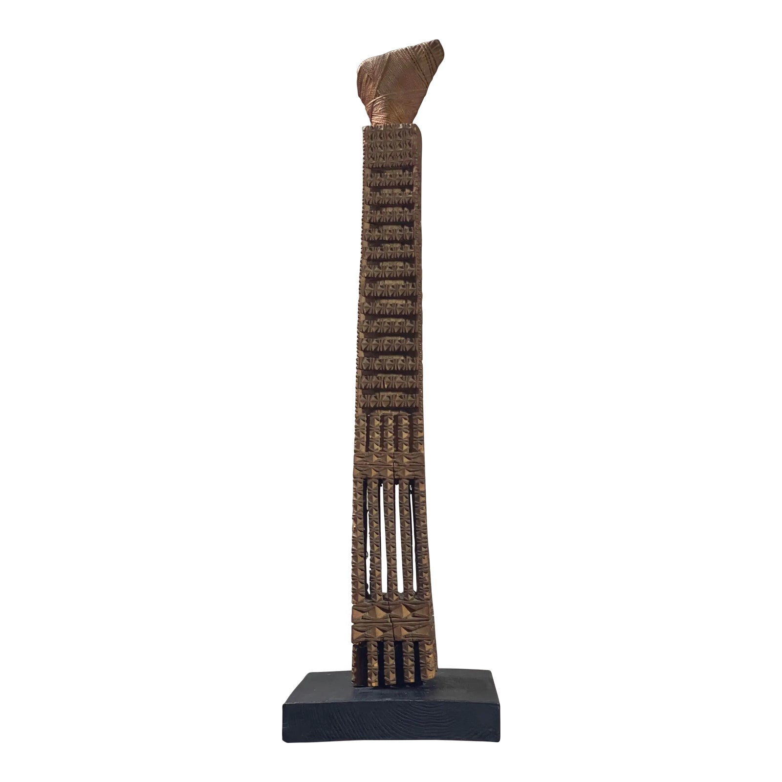 Antique Mangaian Ceremonial Adze With Stand/Abstract Tribal Sculpture ...