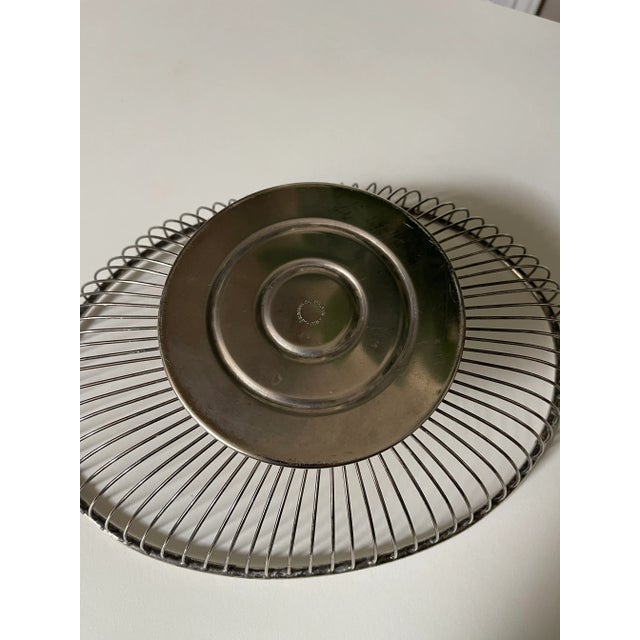Vintage Mid-Century Modern Leonard Silverplate Wire Basket | Chairish