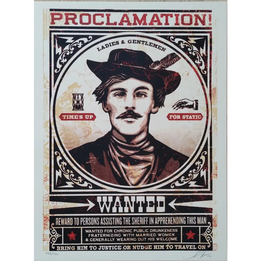 Shepard Fairey (Obey), Tom Dula White, 2012, Screenprint | Chairish
