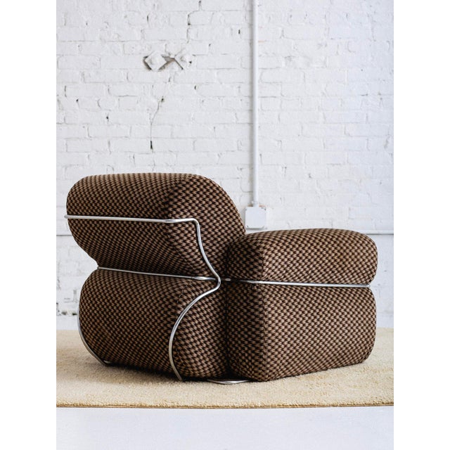 Italian Chrome Wrapped Chair in the Style of Adriano Piazzesi | Chairish