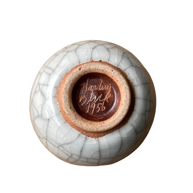 1956 Harding Black Pottery Bowl | Chairish