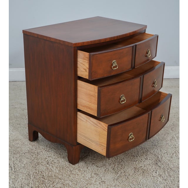 Henkel Harris 3 Drawer Yew Wood & Mahogany Bachelor Chest | Chairish