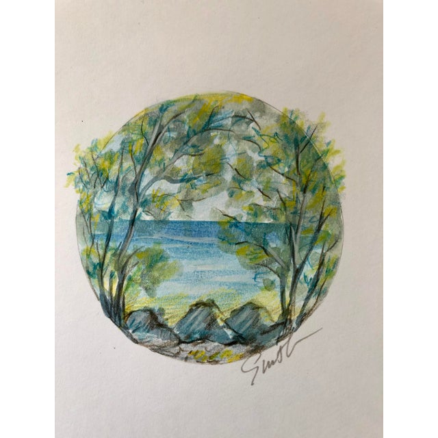 Lake Drawing Pencil
