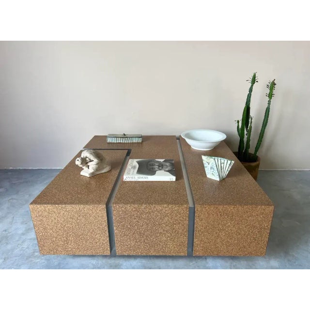 Postmodern Faux Tortoise Shell - Cork Laminate Finish Square Coffee ...