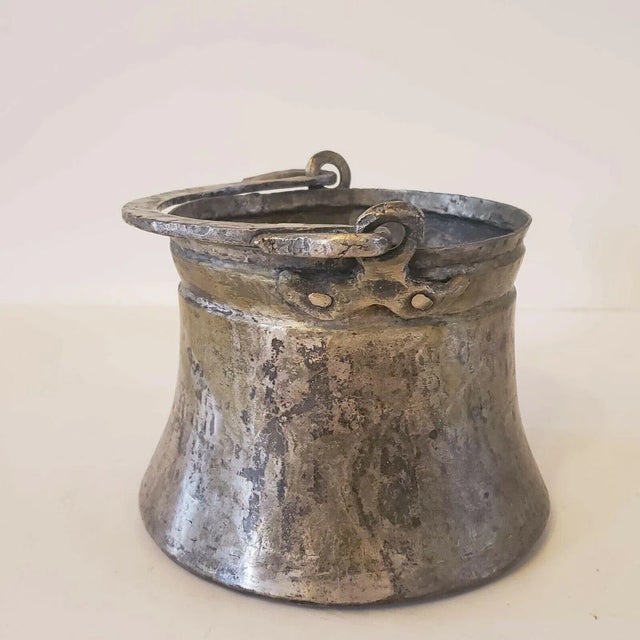 Antique Primitive Lead Smelting Pot With Handle | Chairish