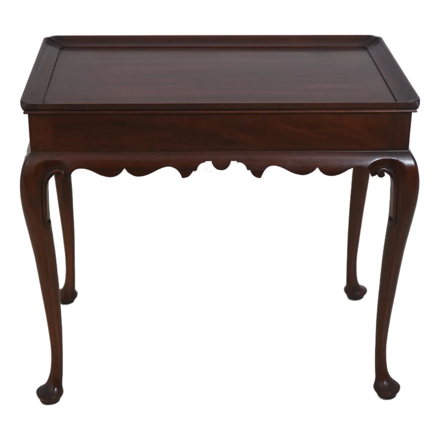 Henkel Harris Mahogany Queen Anne Style Tea Table | Chairish