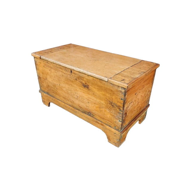 Antique Primitive Patinated Pine Blanket Chest Chairish