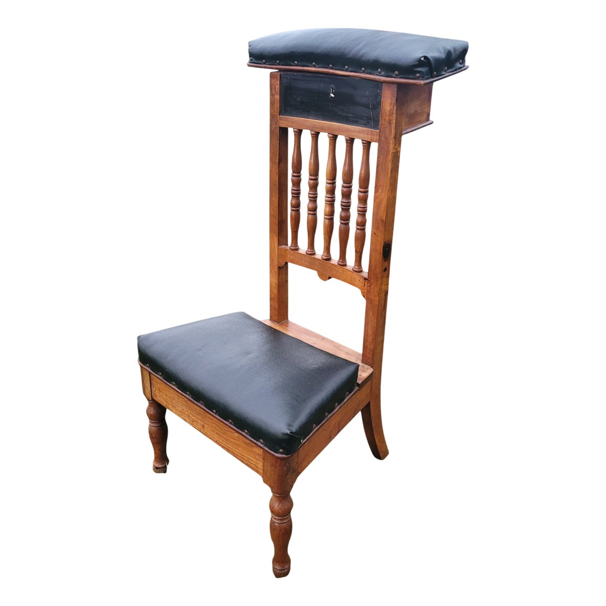Antique Monastery Praying Chair with Concealed Storage, 1890s | Chairish