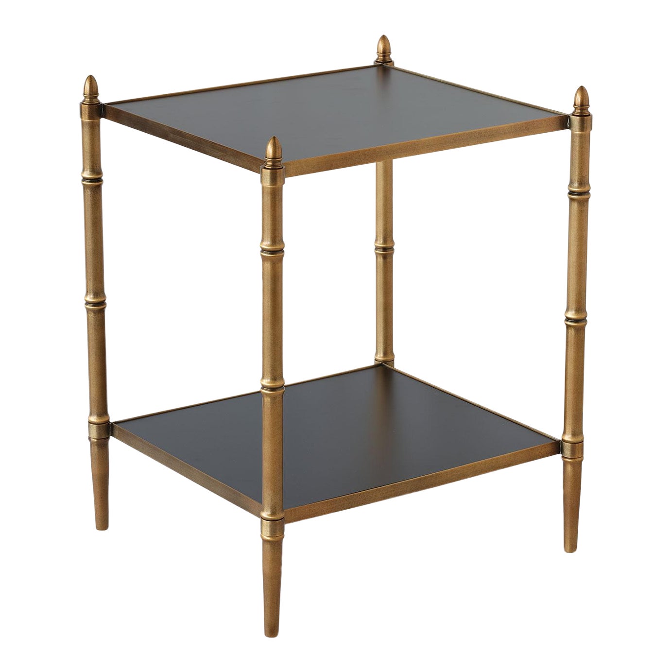 Doheny Brass Bamboo Accent Table | Chairish
