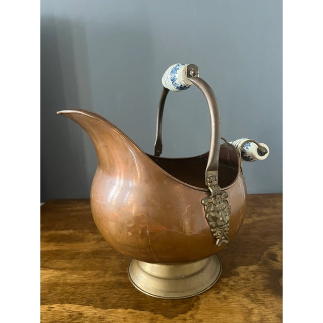 Antique Copper Coal Scuttle | Chairish