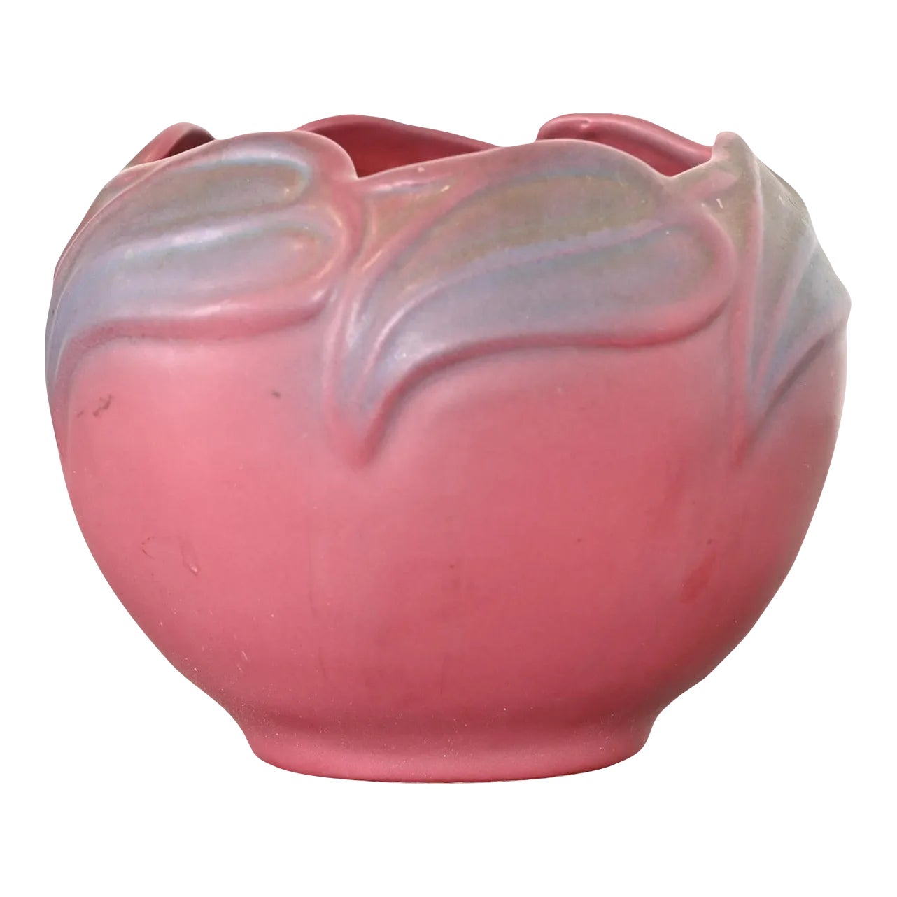 Van Briggle Arts & Crafts Floral Pink and Lavender Glazed Ceramic Vase ...