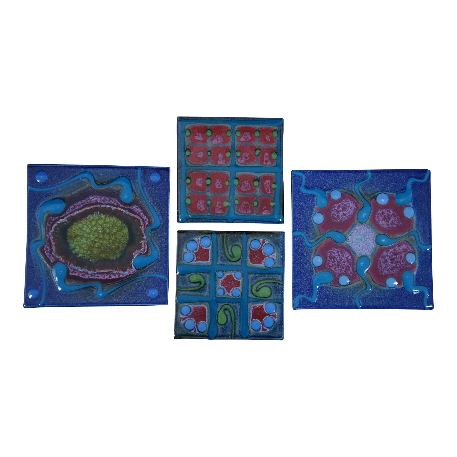 Mid 20th Century Matthew Patton Orcas Island Art Pottery Trivets- Set ...