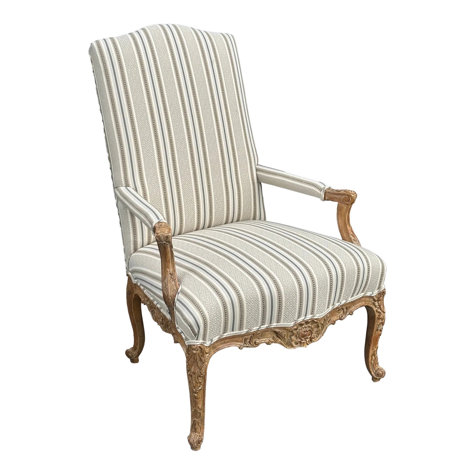 18th C Style Dennis & Leen Regency Fauteuil Arm Chair | Chairish