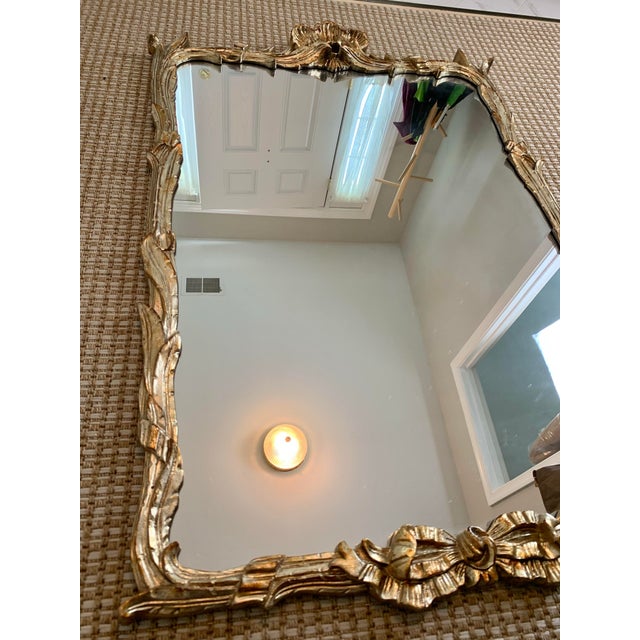 1980s Regency Style Shell and Bow Mirror by Carolina Mirror Company ...