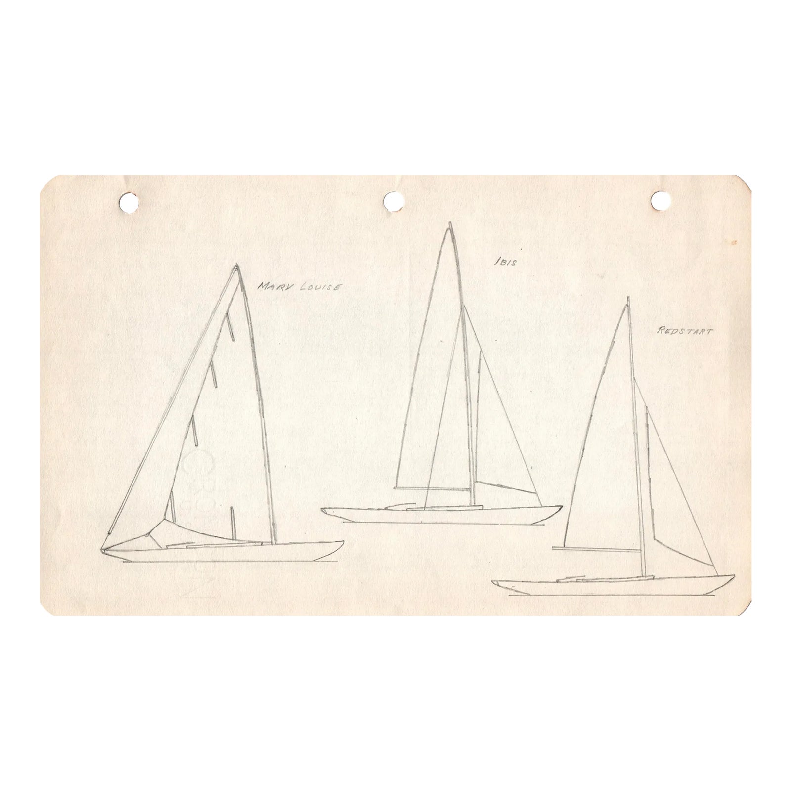 1940s Maine Marine Architectural Drawing on Paper | Chairish