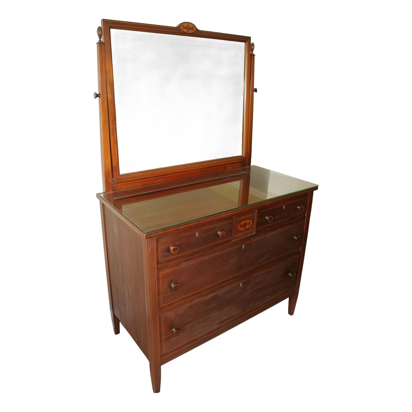 Antique Butler Furniture Company of Boston Mahogany Dresser With ...