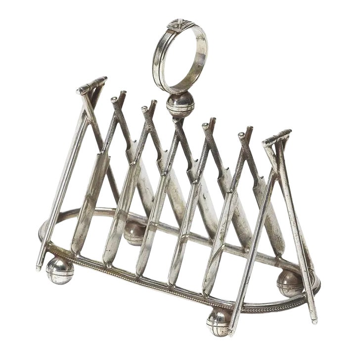 Sheffield Cricket Toast Rack, Circa 1900 | Chairish